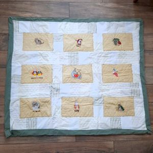 Bedding | Beatrix Potter Quilt Peter Rabbit Handmade Embroidered Baby ...